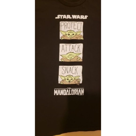 Star Wars | Shirts | The Mandalorian Baby Yoda Grogu Eat Attack Snack ...